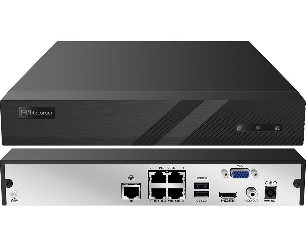 Longse 4 Channel NVR (NVR3604DP), PoE NVR, 5MP, 1 SATA upto 8TB ...